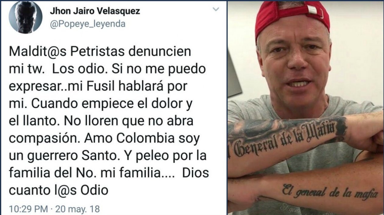 Denuncian penalmente a alias 'Popeye' por amenazas a Petro y seguidores ...