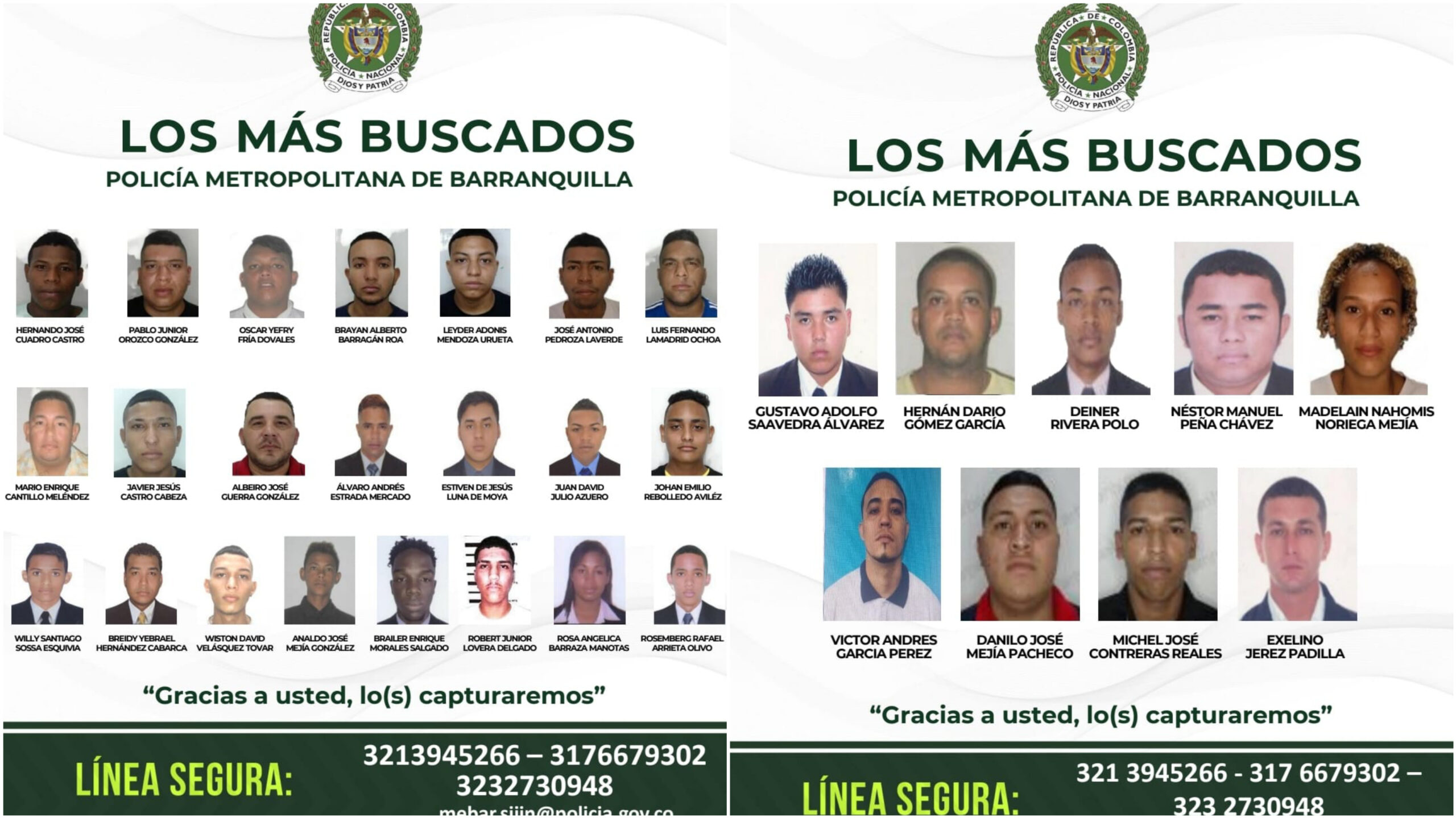 Revelan los carteles de los más buscados por homicidio y hurto ...