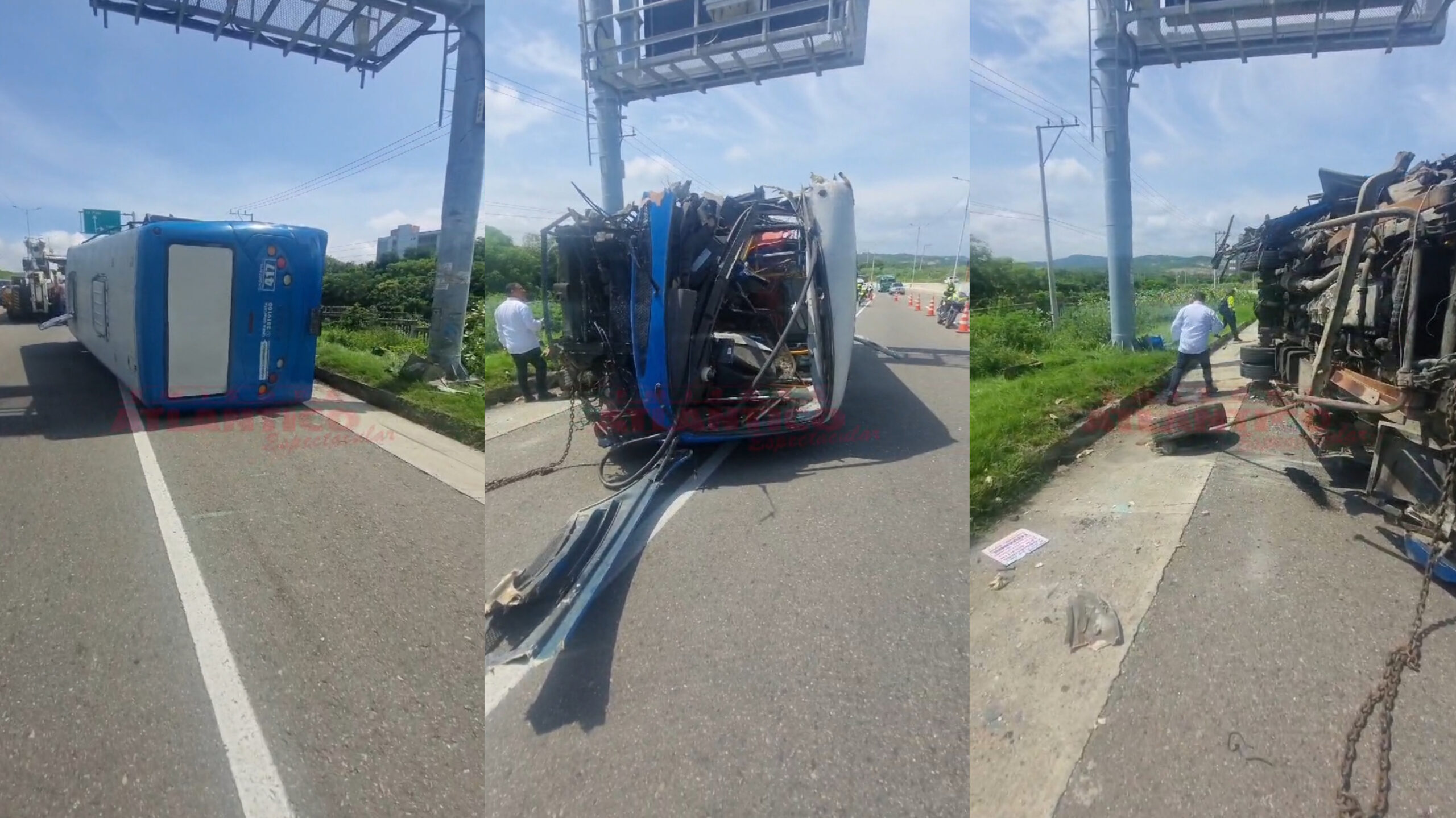 Se volcó bus de Alianza Sodis en la Circunvalar de la Prosperidad: más ...